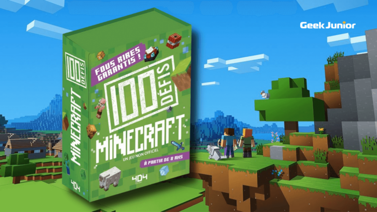 Le jeu de société de l'été : « 100 défis Minecraft » - Geek Junior