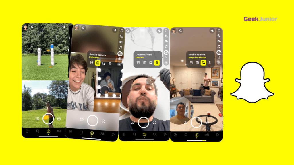 Une double caméra débarque sur Snapchat ! - Geek Junior